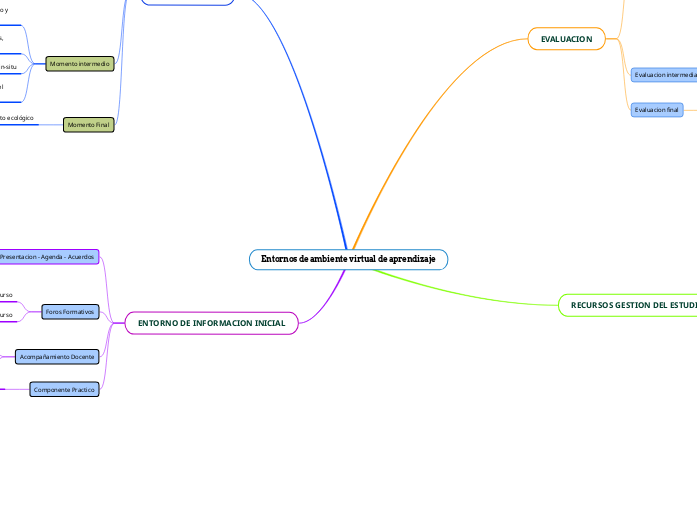 Entornos de ambiente virtual de aprendizaj...- Mind Map